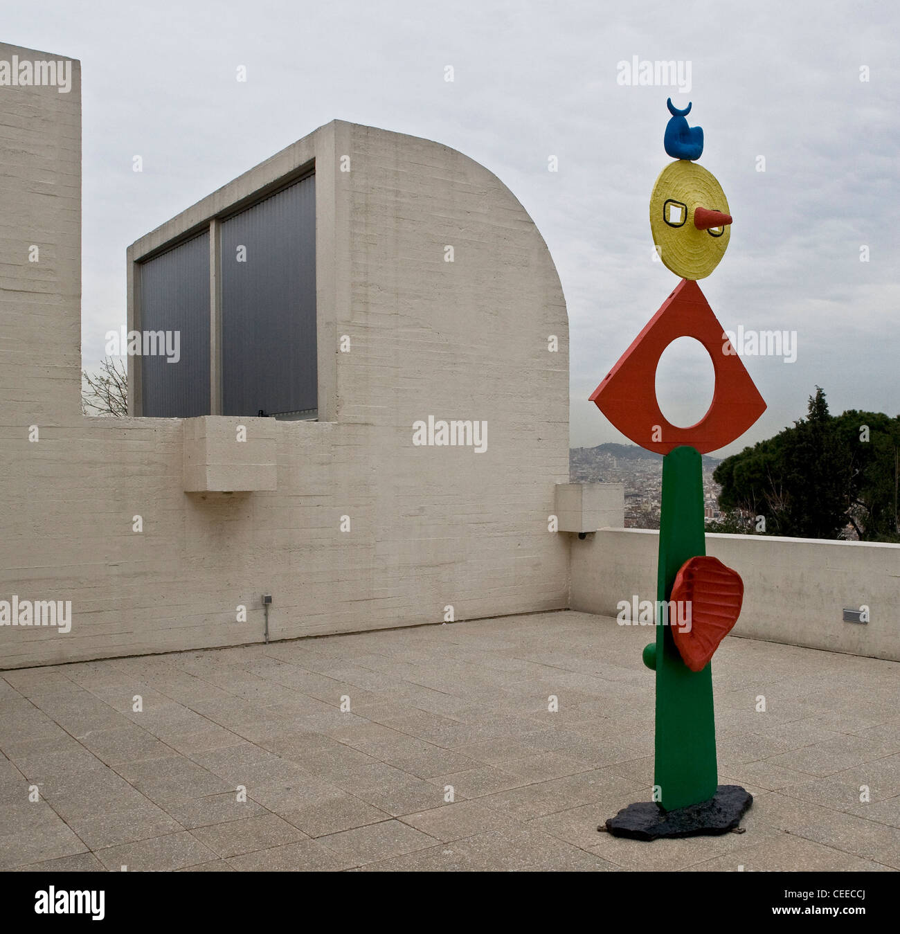 Barcelona, Fundació Joan Miró (Fundación Joan Miró), Miro-Museum Stock ...