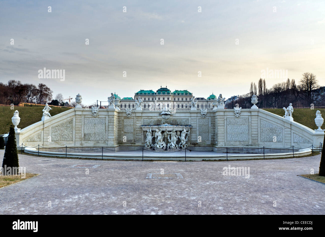 Belvedere castle wide angle, Vienna, Austria Stock Photo - Alamy