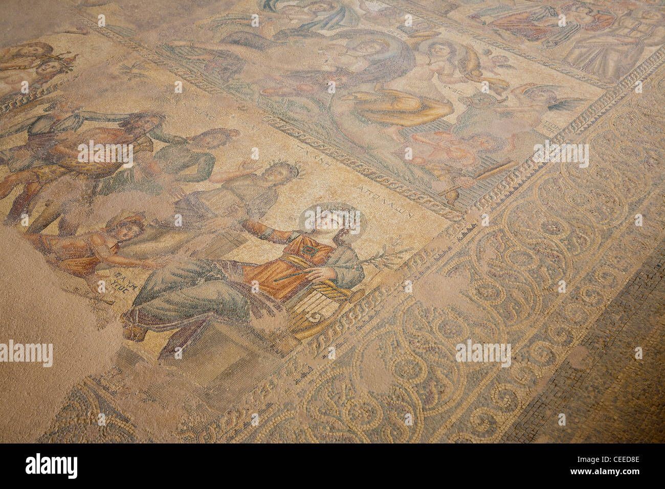 mosaics in the House of Theseus House of Dionysus, Tombs of the kings ...