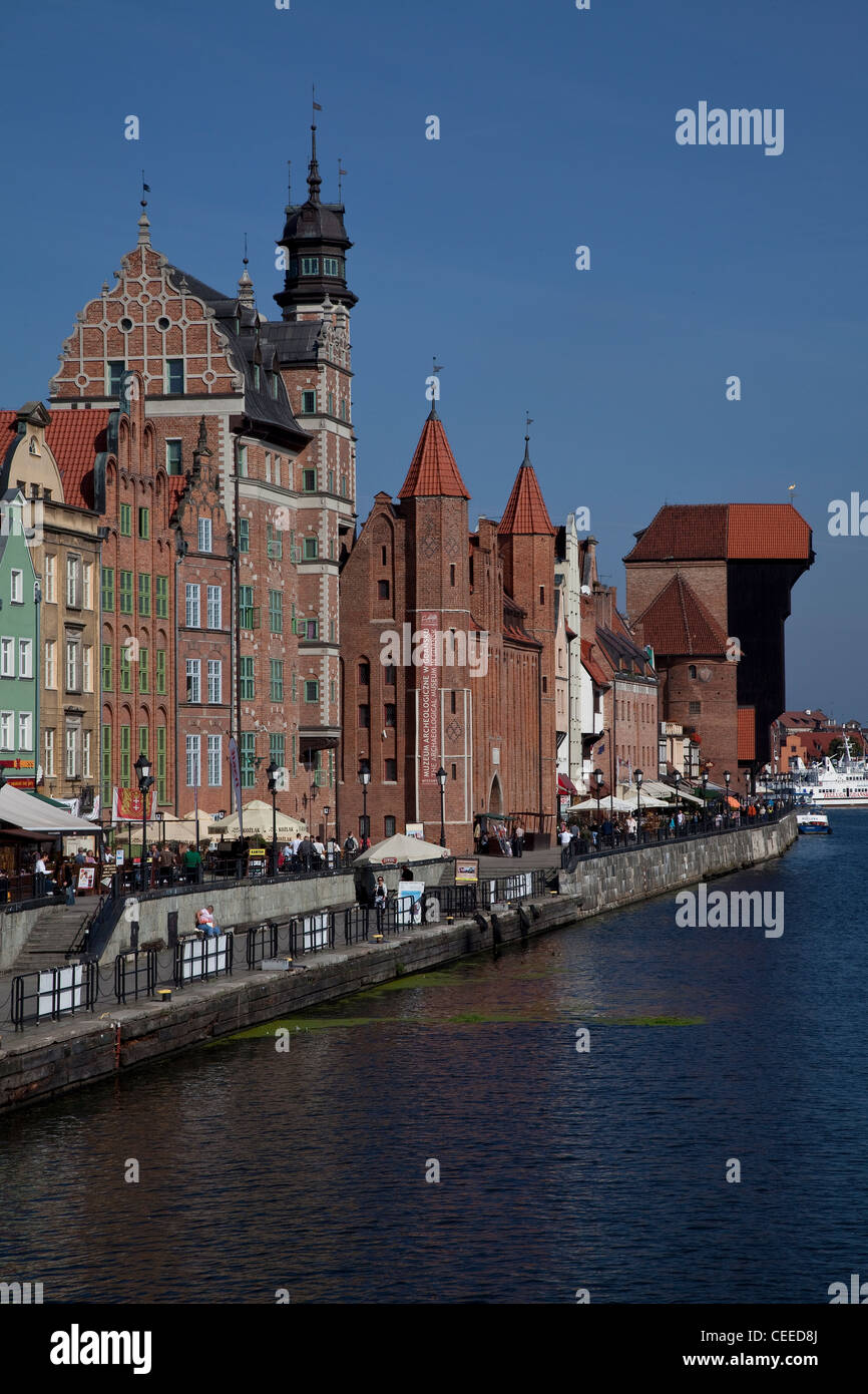 Danzig/Gdansk, Mottlauufer, Von links: Archäologisches Museum mit ...