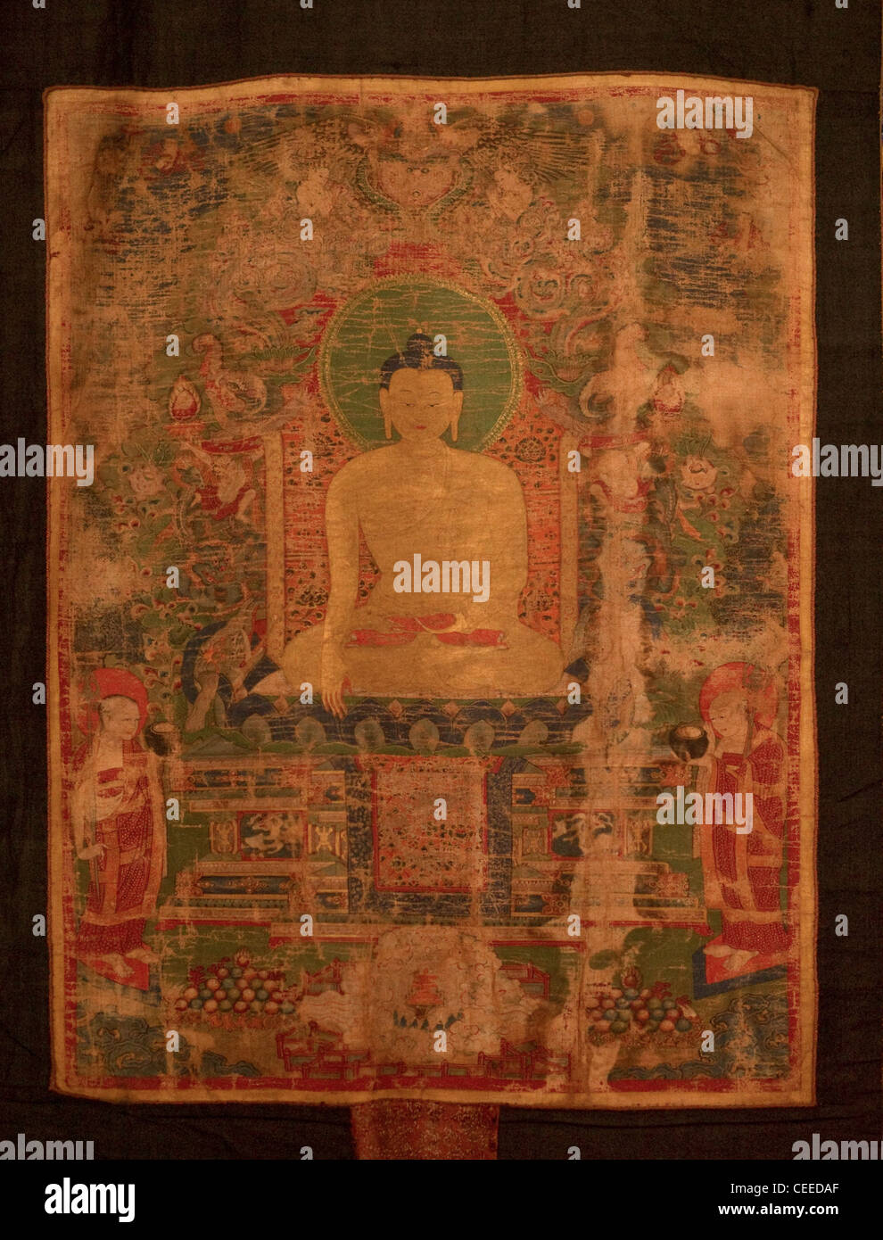 PRE-17TH Century Thangkas or scrolls painted by the monks of Chemrey ...
