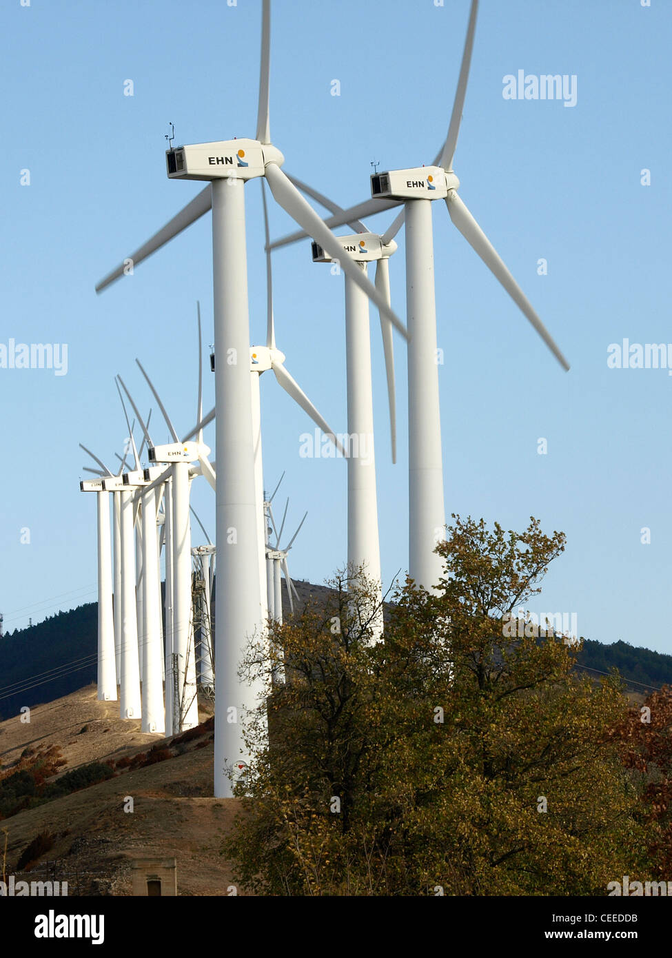 wind mill power plant in Navarre Stock Photo - Alamy