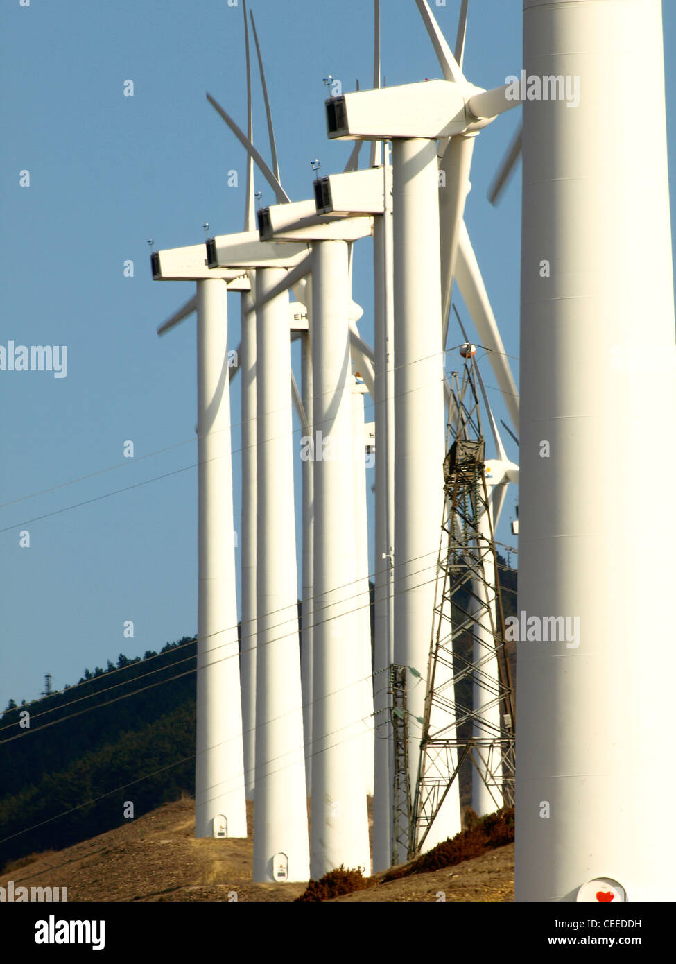 wind mill power plant in Navarre Stock Photo - Alamy