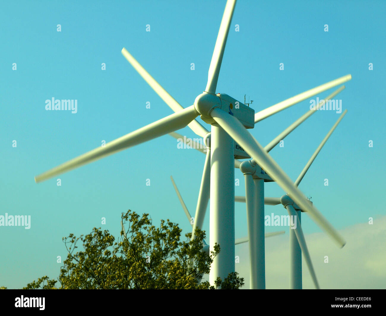 wind mill power plant in Navarre Stock Photo - Alamy
