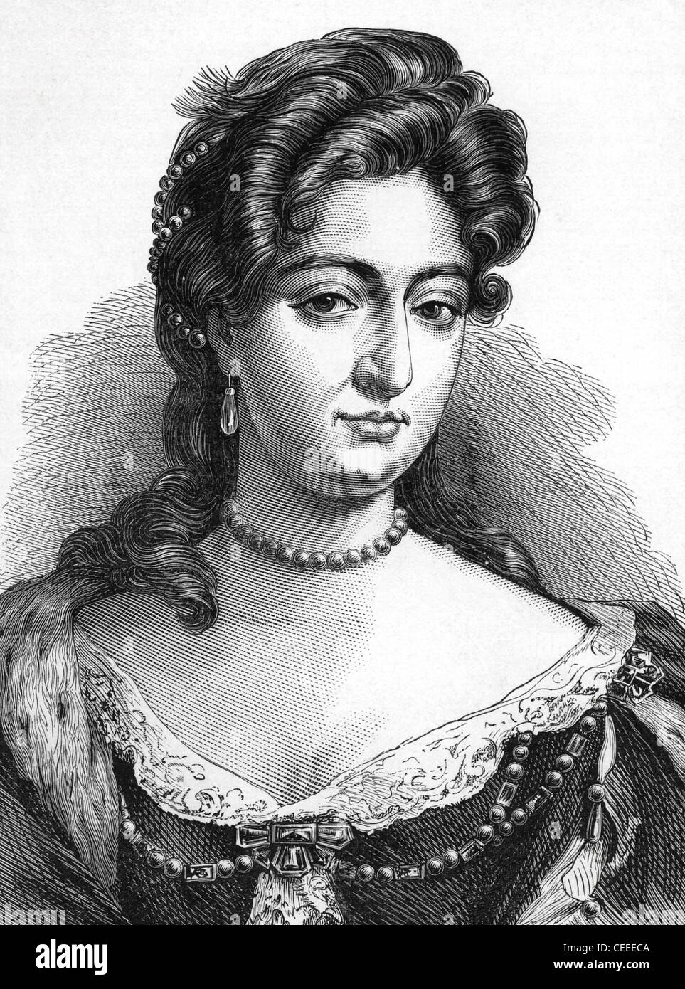 Mary II Queen of Great Britain and Ireland from 1689 Stock Photo - Alamy