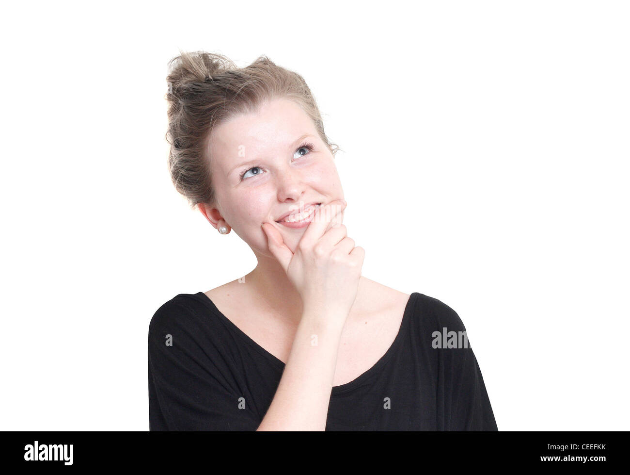 Young girl wondering Stock Photo - Alamy