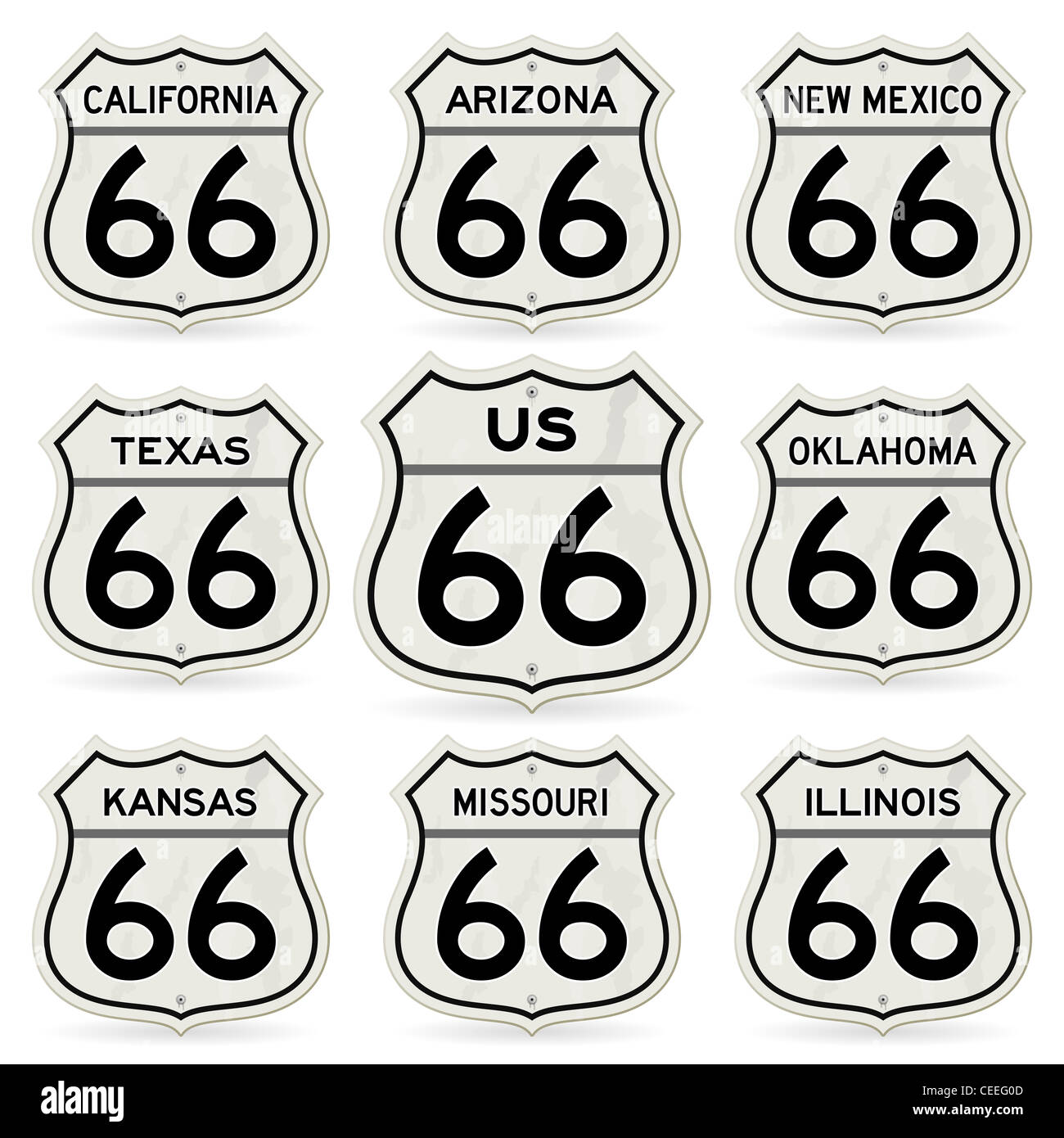Route 66 icons hi-res stock photography and images - Alamy