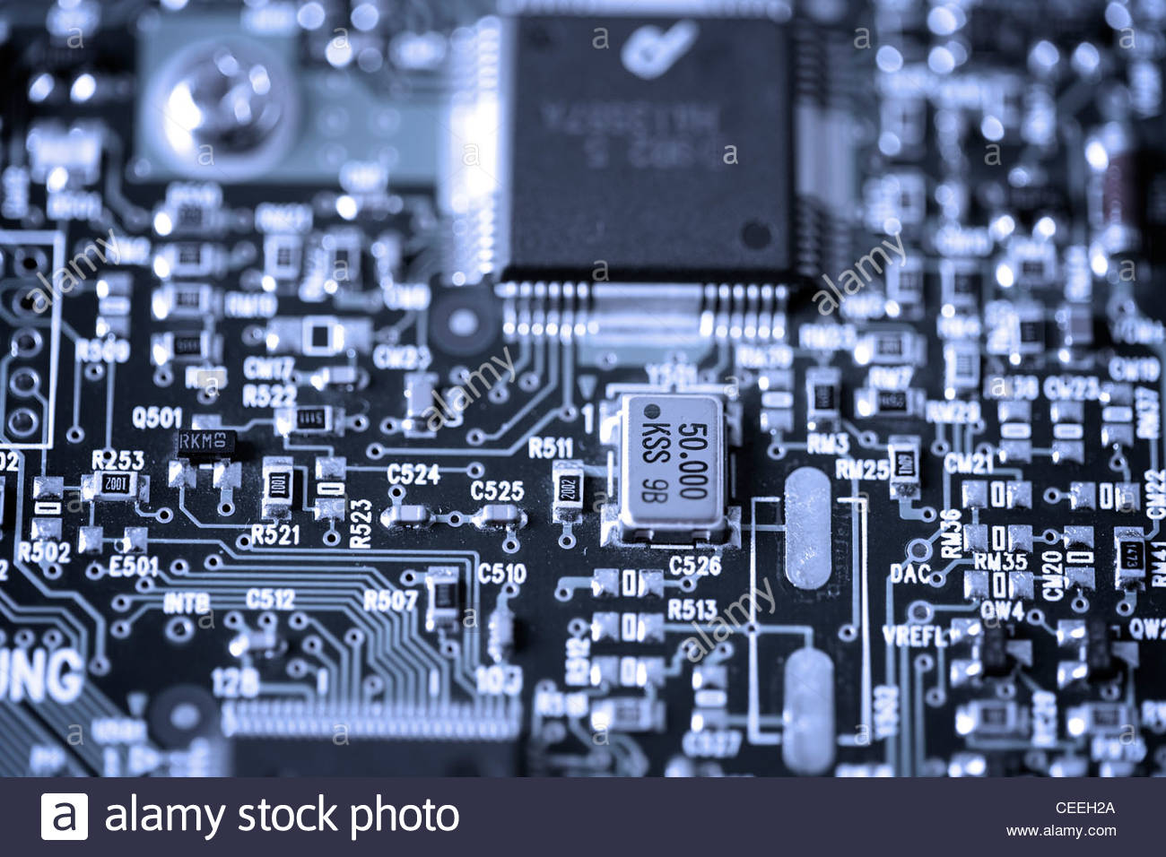 Blue Pcb Board High Resolution Stock Photography and Images - Alamy