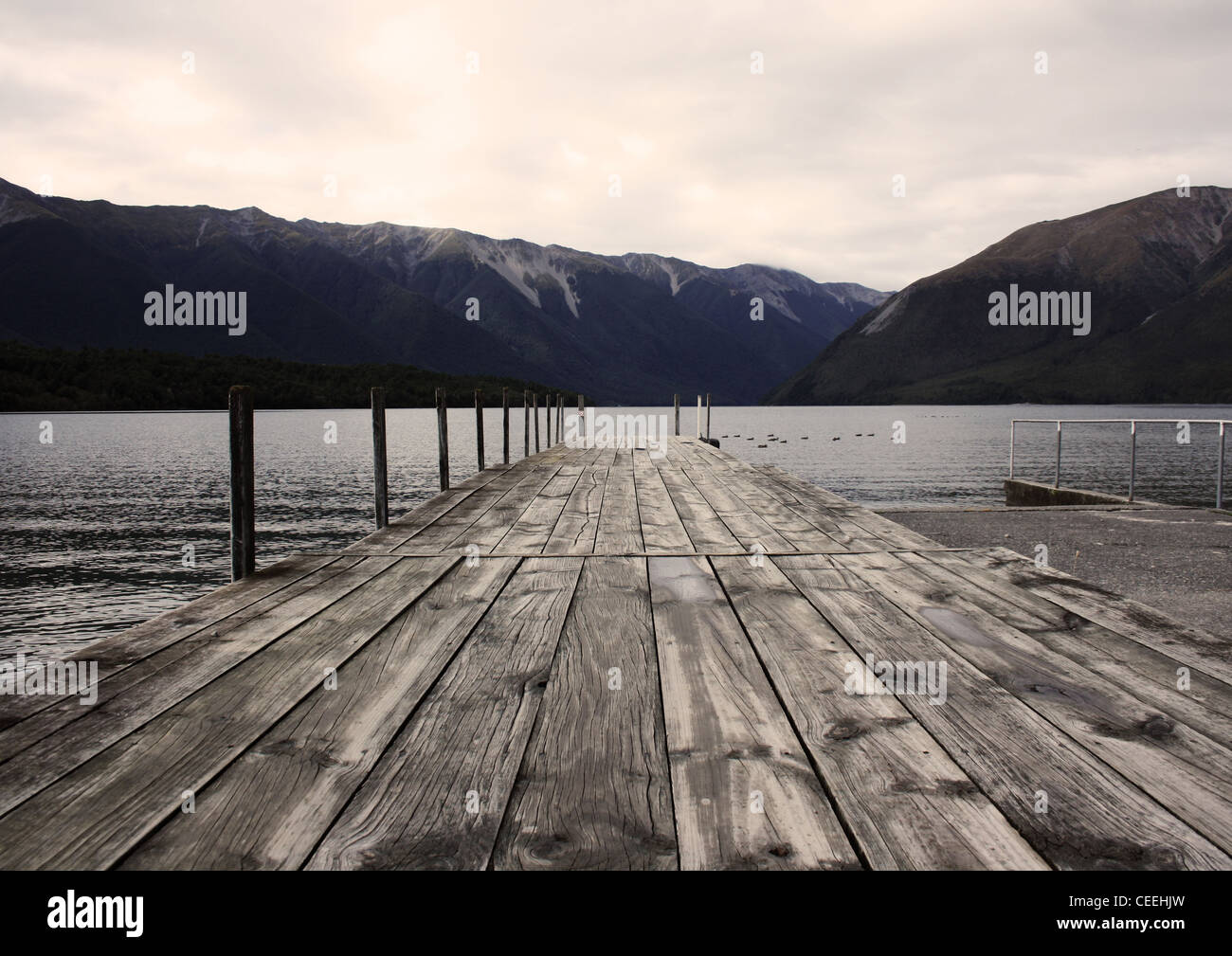 Early morning on Lake Rotoroa Stock Photo - Alamy