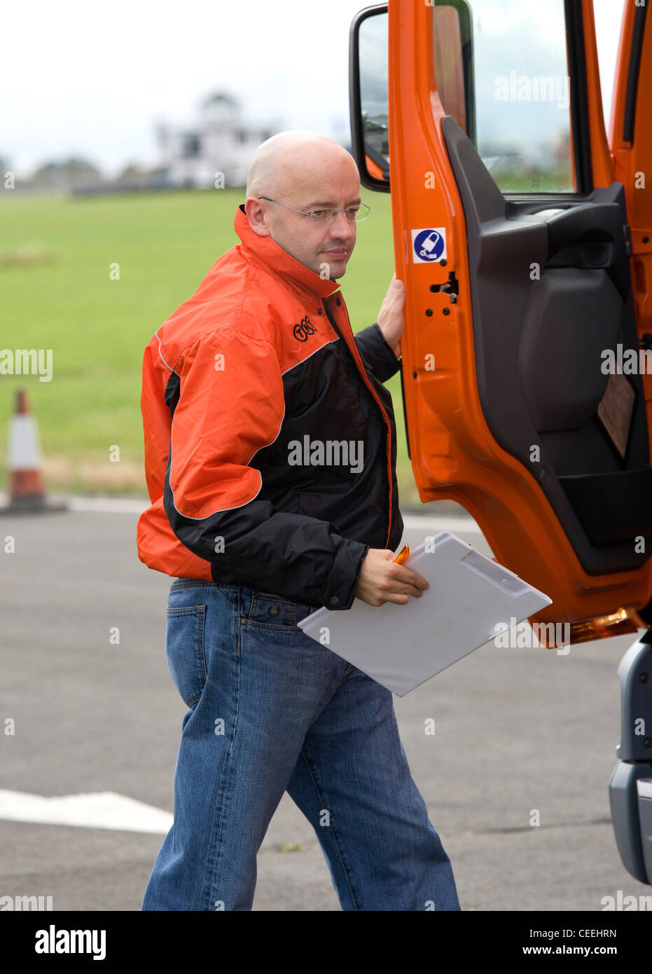 Peter Bakker (correct) CEO of logistics company TNT taking part in a ...
