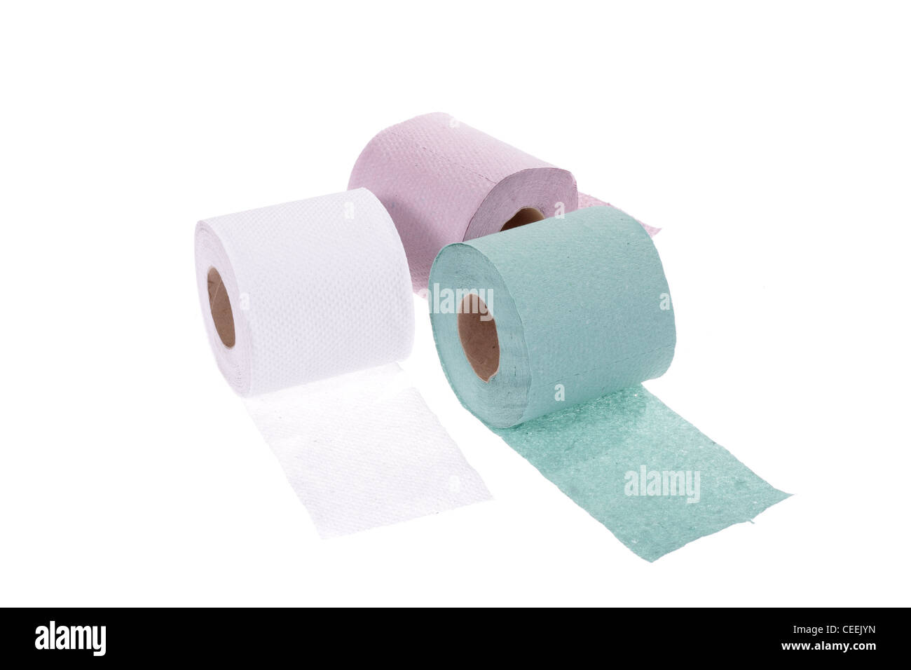 Toilet paper, photo on the white background Stock Photo - Alamy