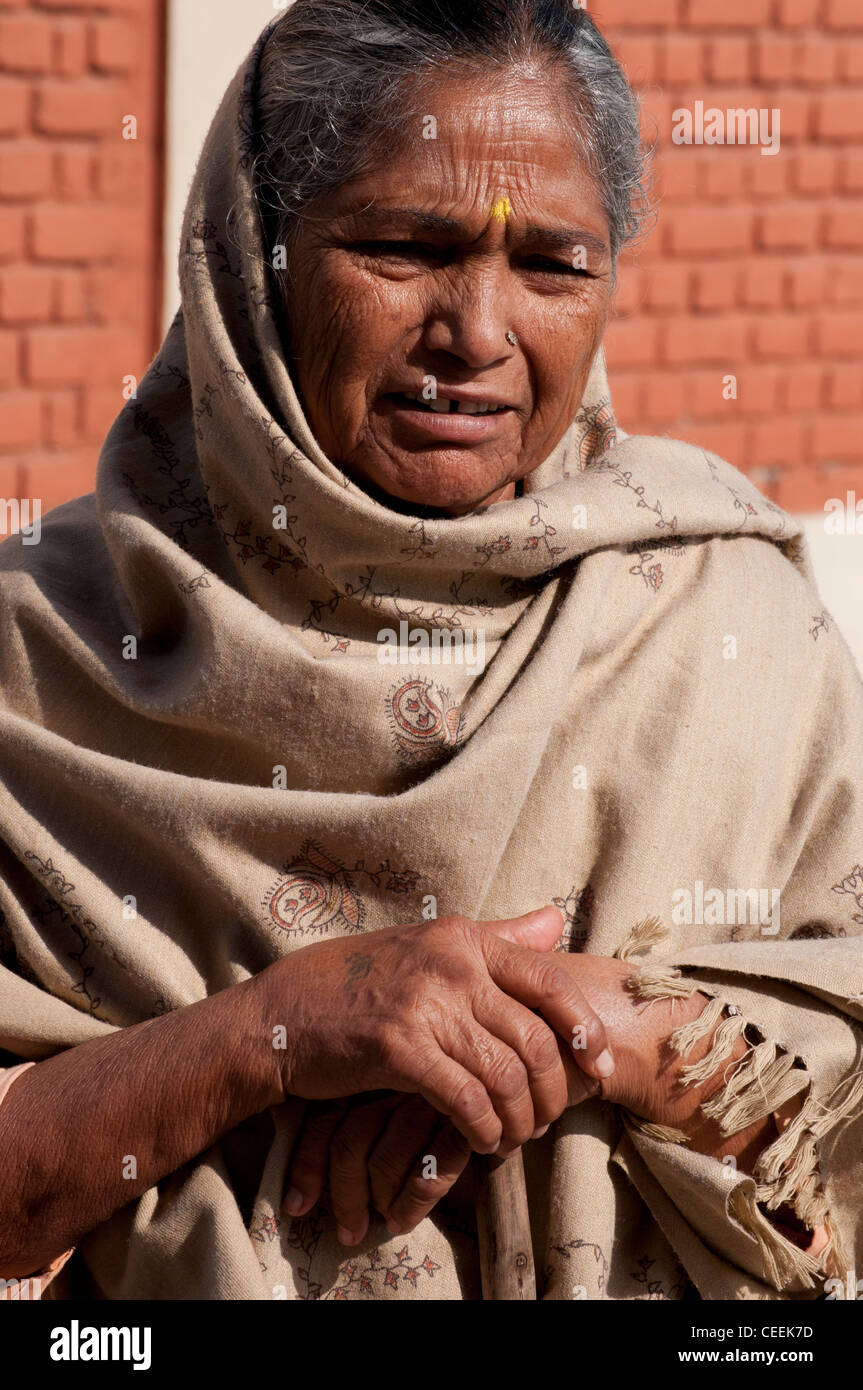 Portrait of a widow, Ma Dham Ashram, run by NGO Guild of Service ...
