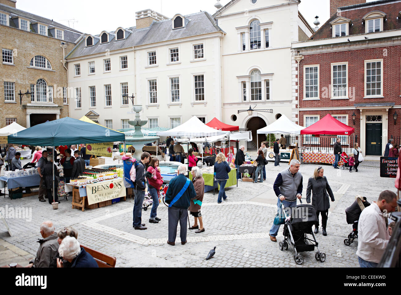 Richmond farmers market view Stock Photo - Alamy