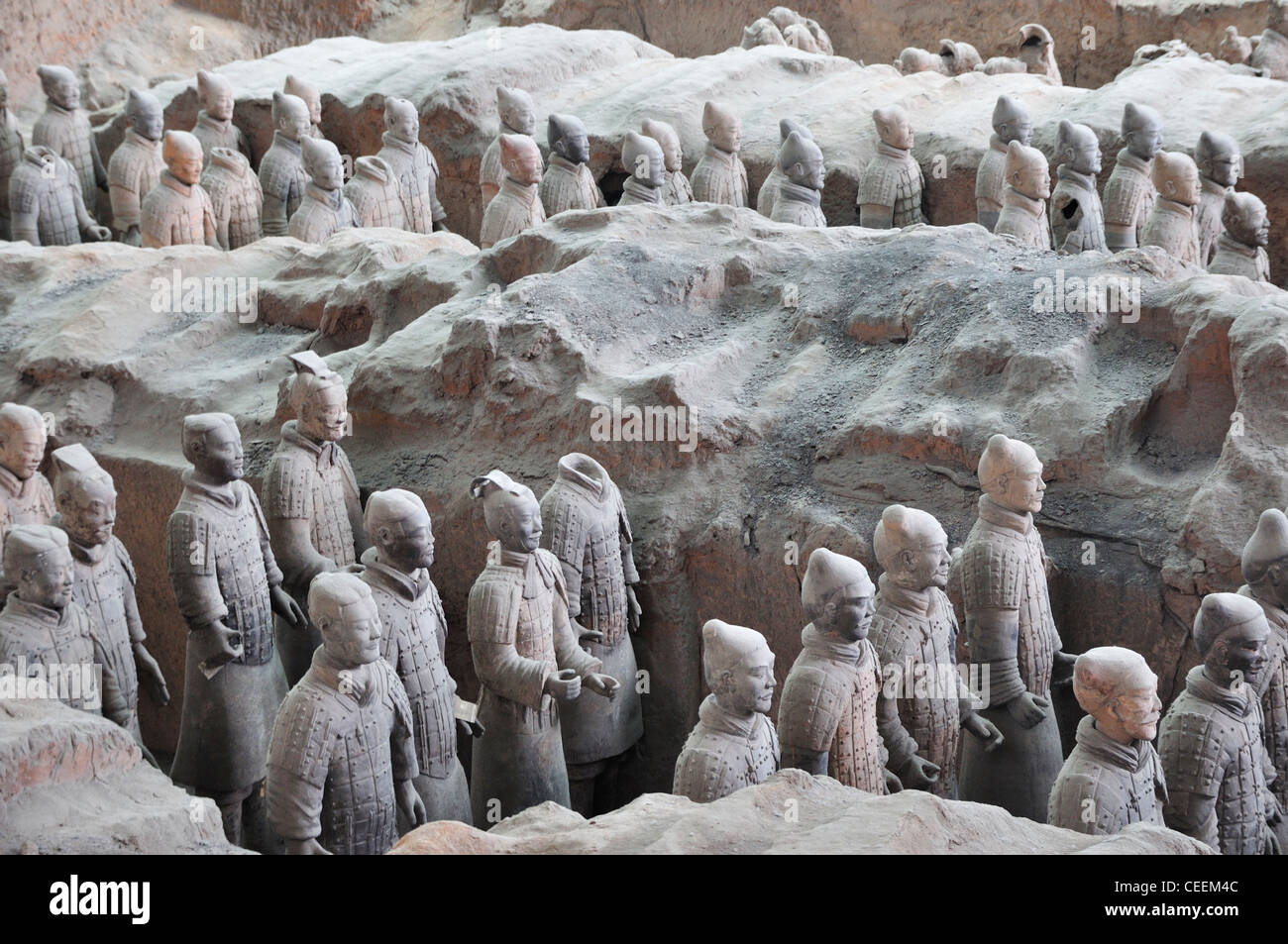 China, Xian, Terracotta Warriors, imperial tombs, Mausoleum of the ...