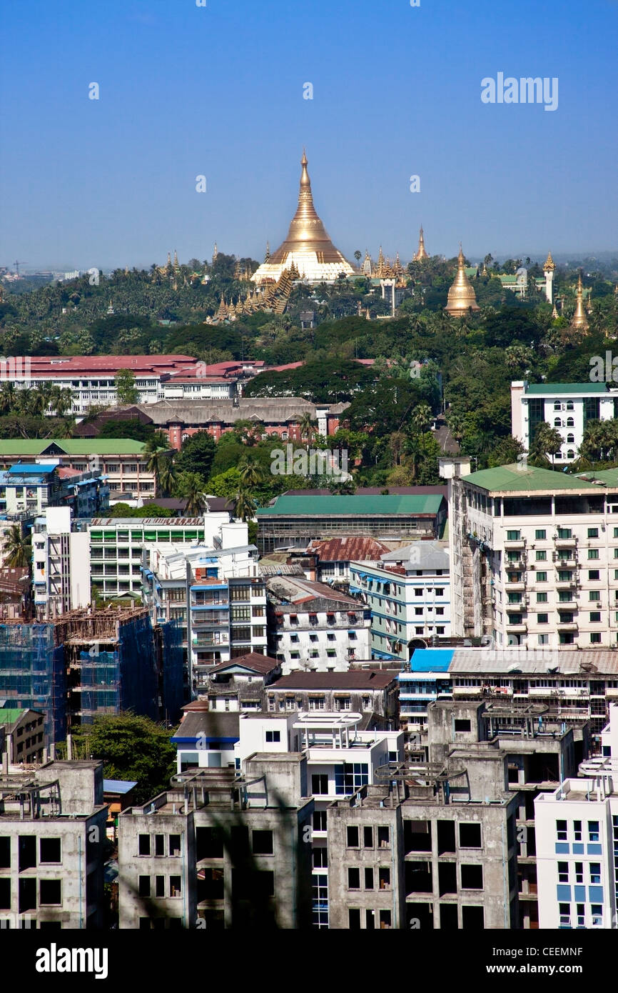 View of Yangon (Rangoon), Myanmar (Burma), South East Asia Stock Photo ...