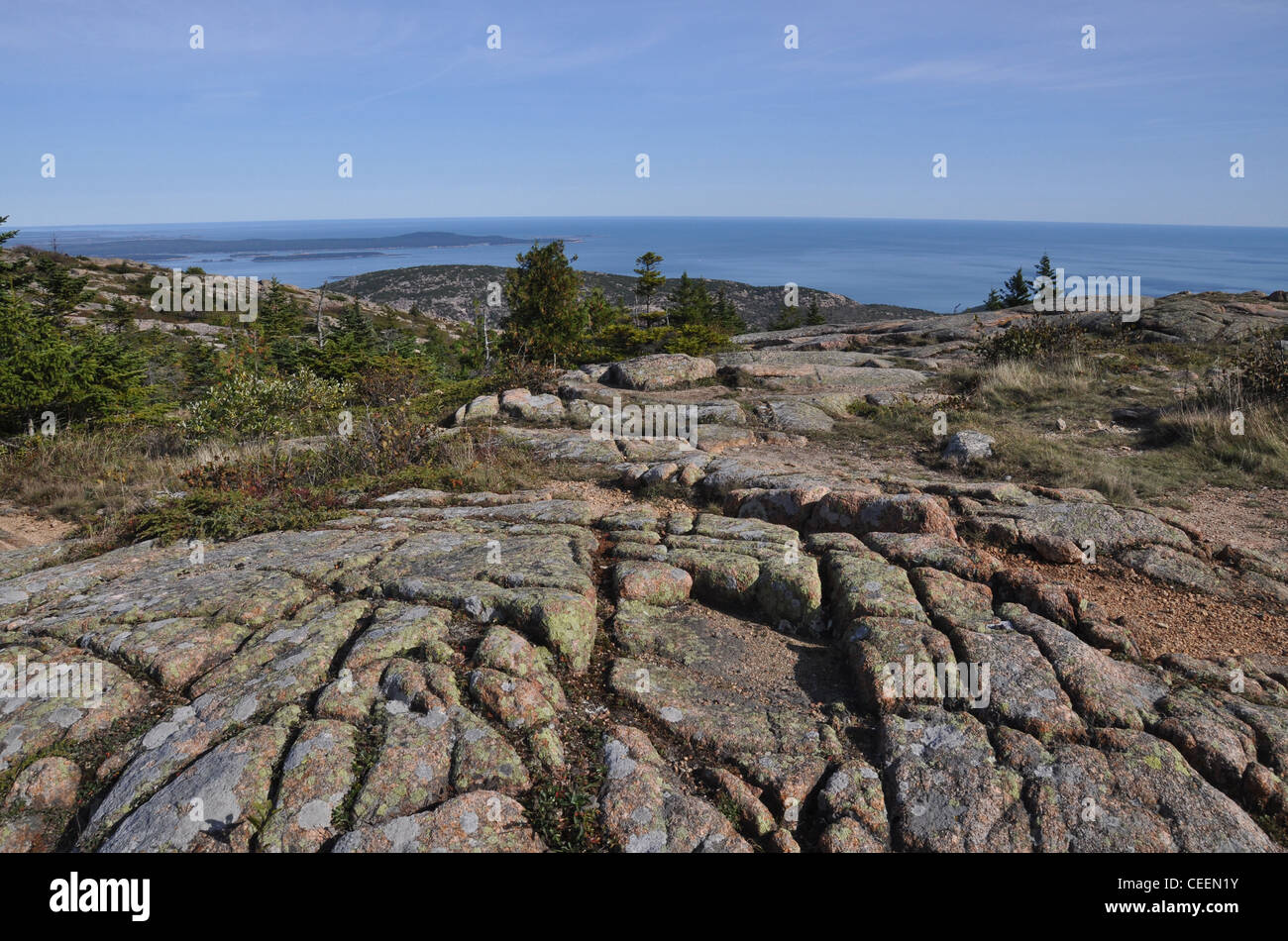 Acadia national park maine cadillac mountain hi-res stock photography ...