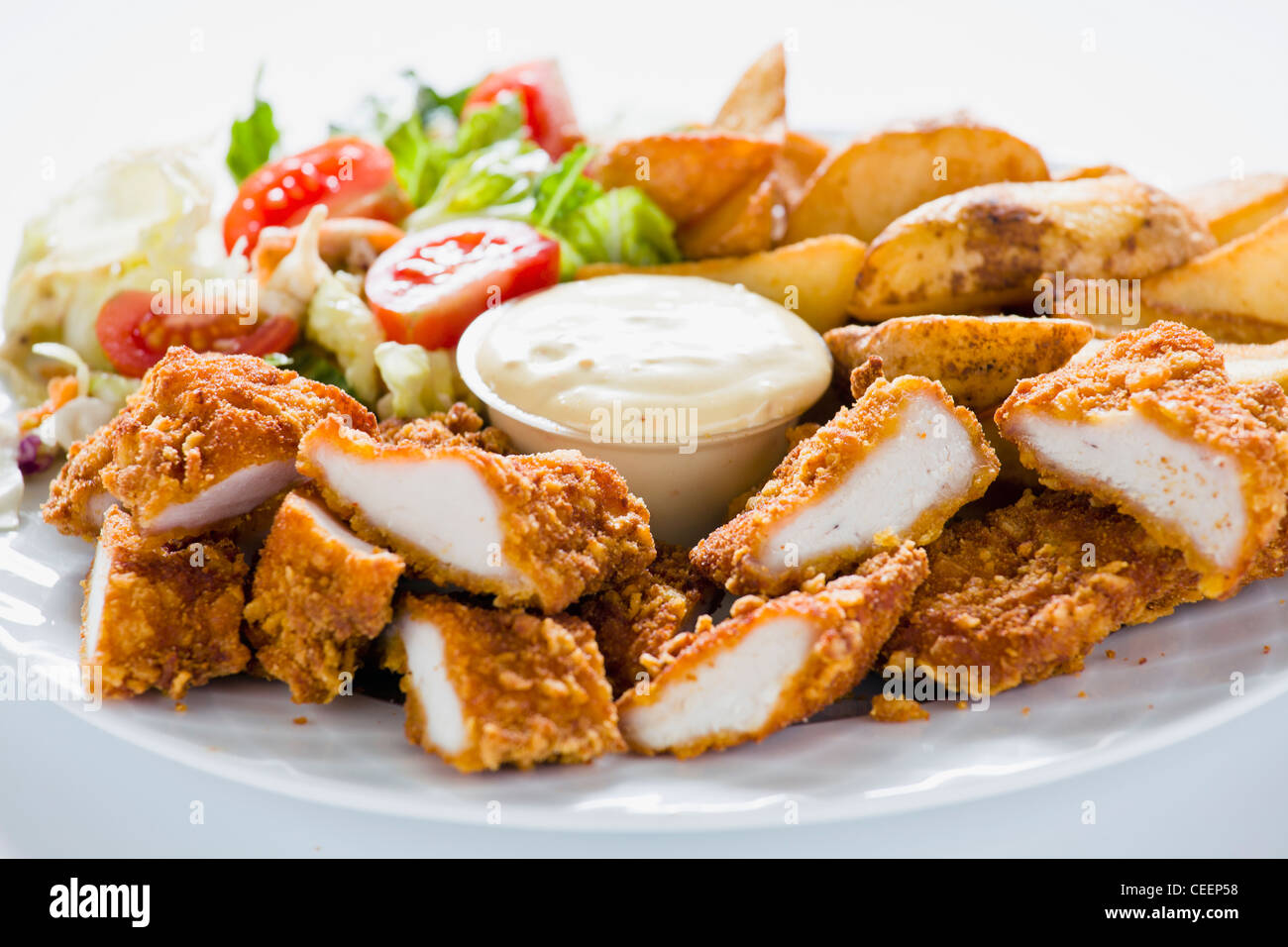 Fried Chicken Strips Stock Photo - Alamy