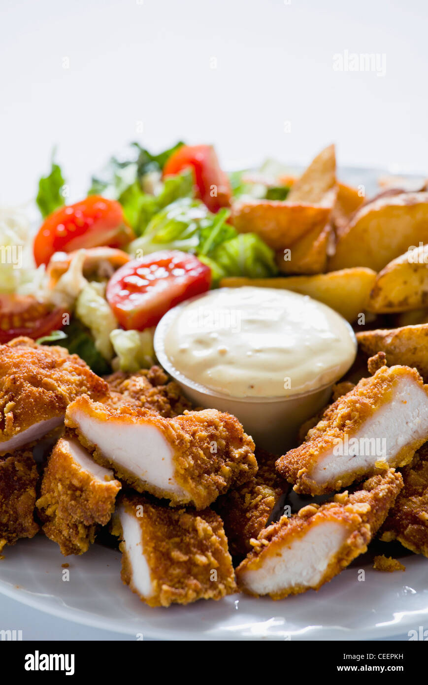 Fried Chicken Strips Stock Photo - Alamy