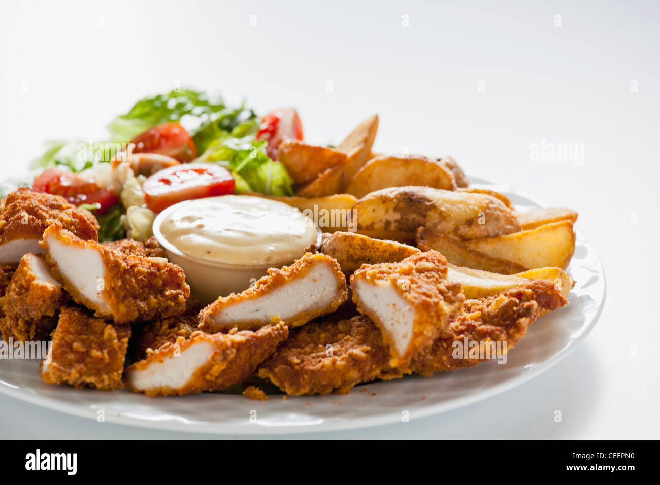 Fried Chicken Strips Stock Photo - Alamy