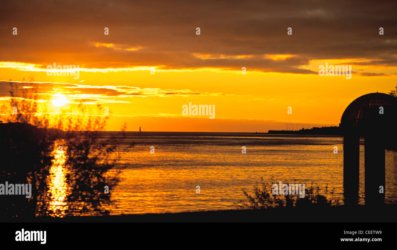 beautiful sunset on a sea, baltic, russia Stock Photo - Alamy