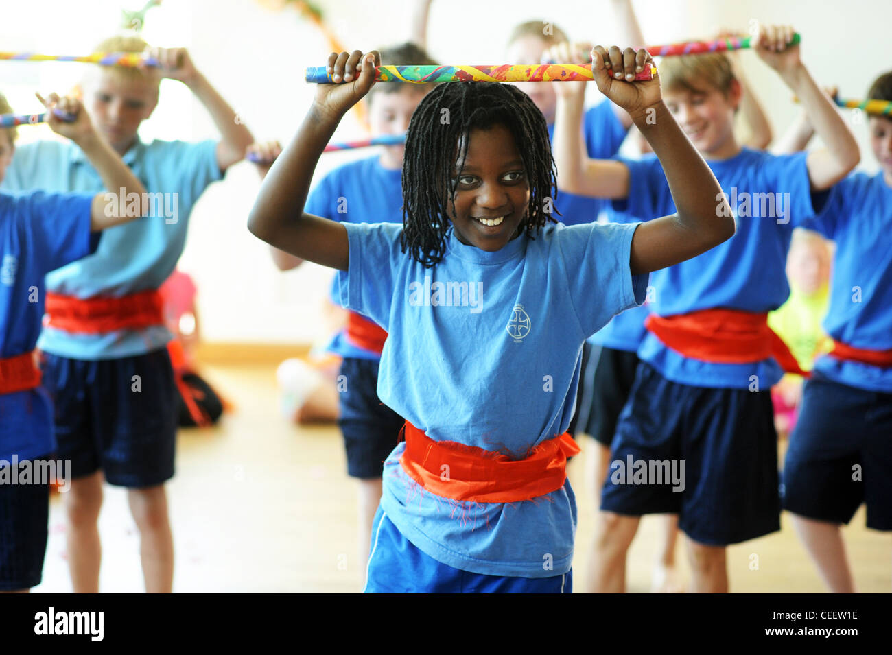 boys dancing at a community open day Stock Photo - Alamy