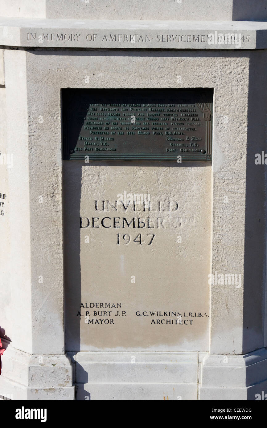 weymouth town centre promenade war memorial dorset england uk gb Stock ...