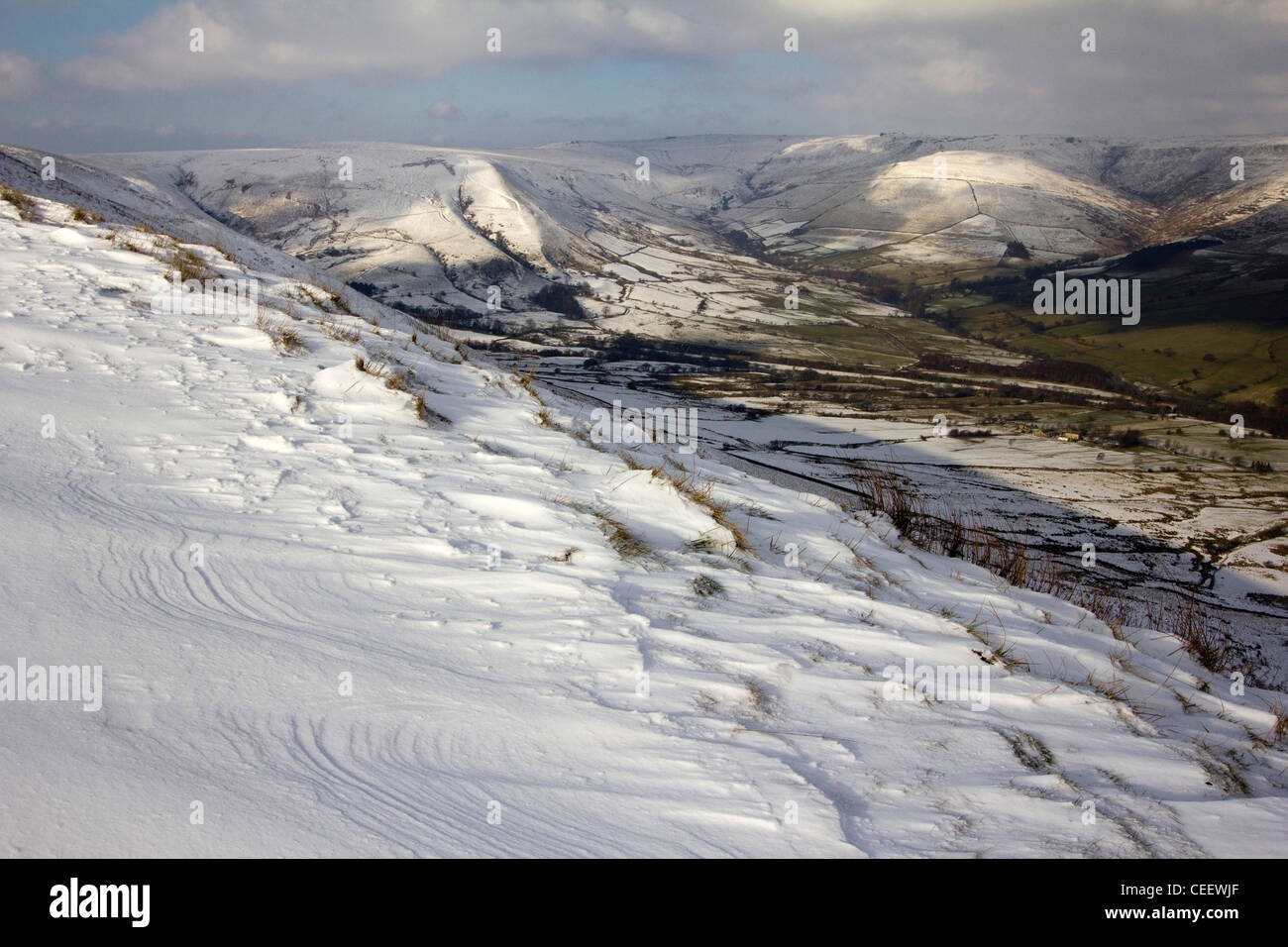 vale of edale from lords seat derbyshire peak district england Stock ...
