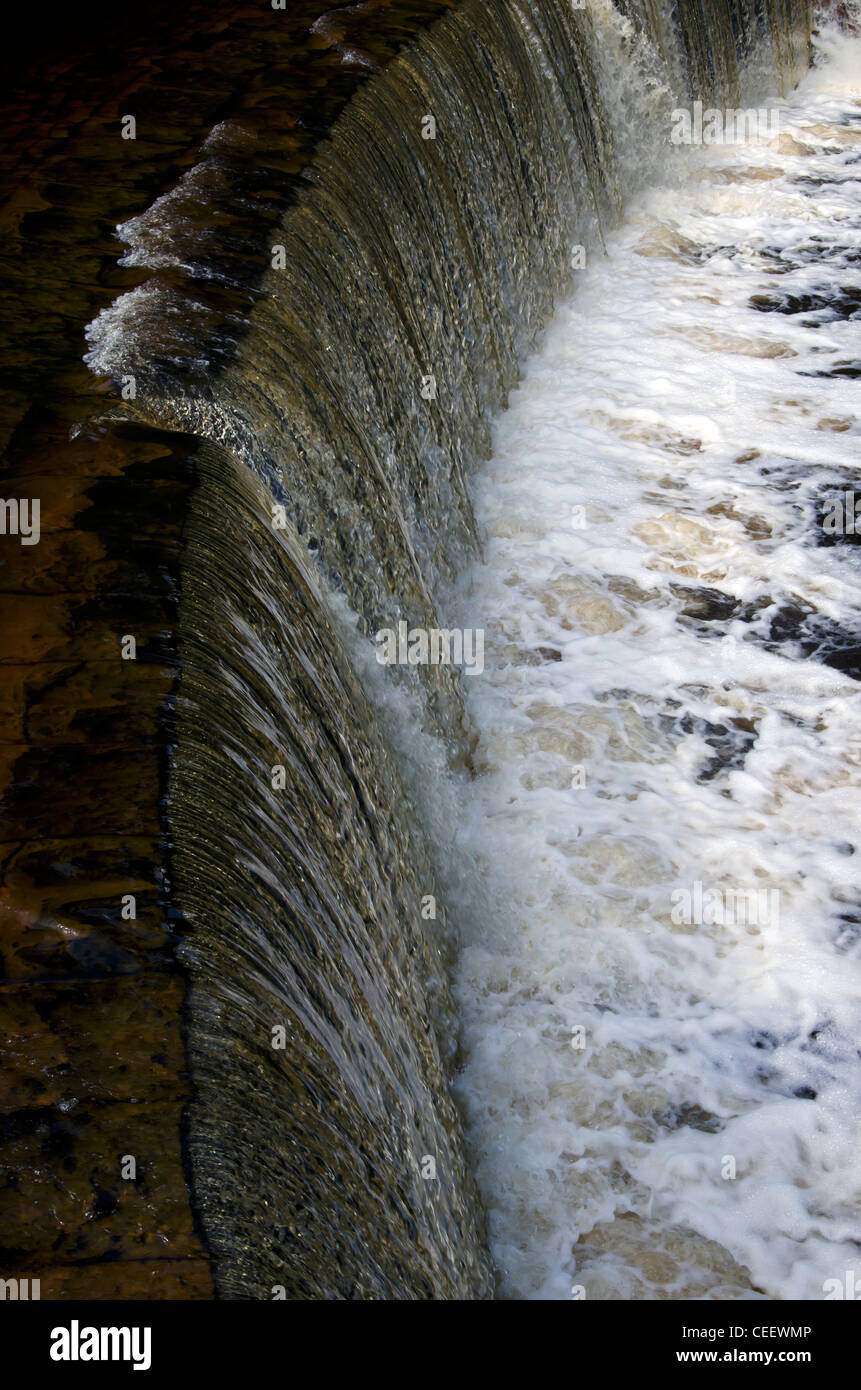 Waterfall on the River Almond at Cramond, Edinburgh, Scotland Stock ...