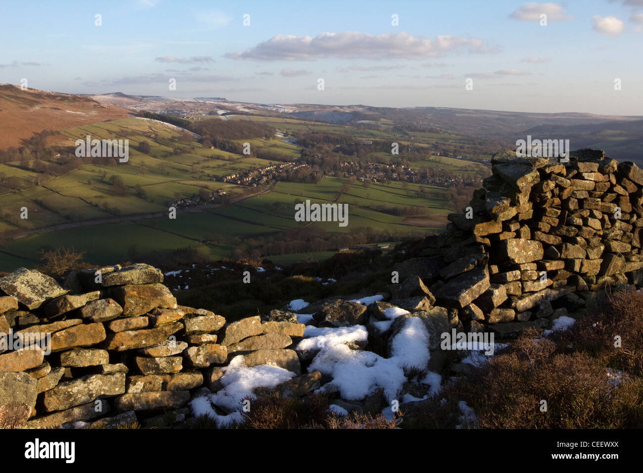 view from win hill peak district derbyshire england Stock Photo - Alamy