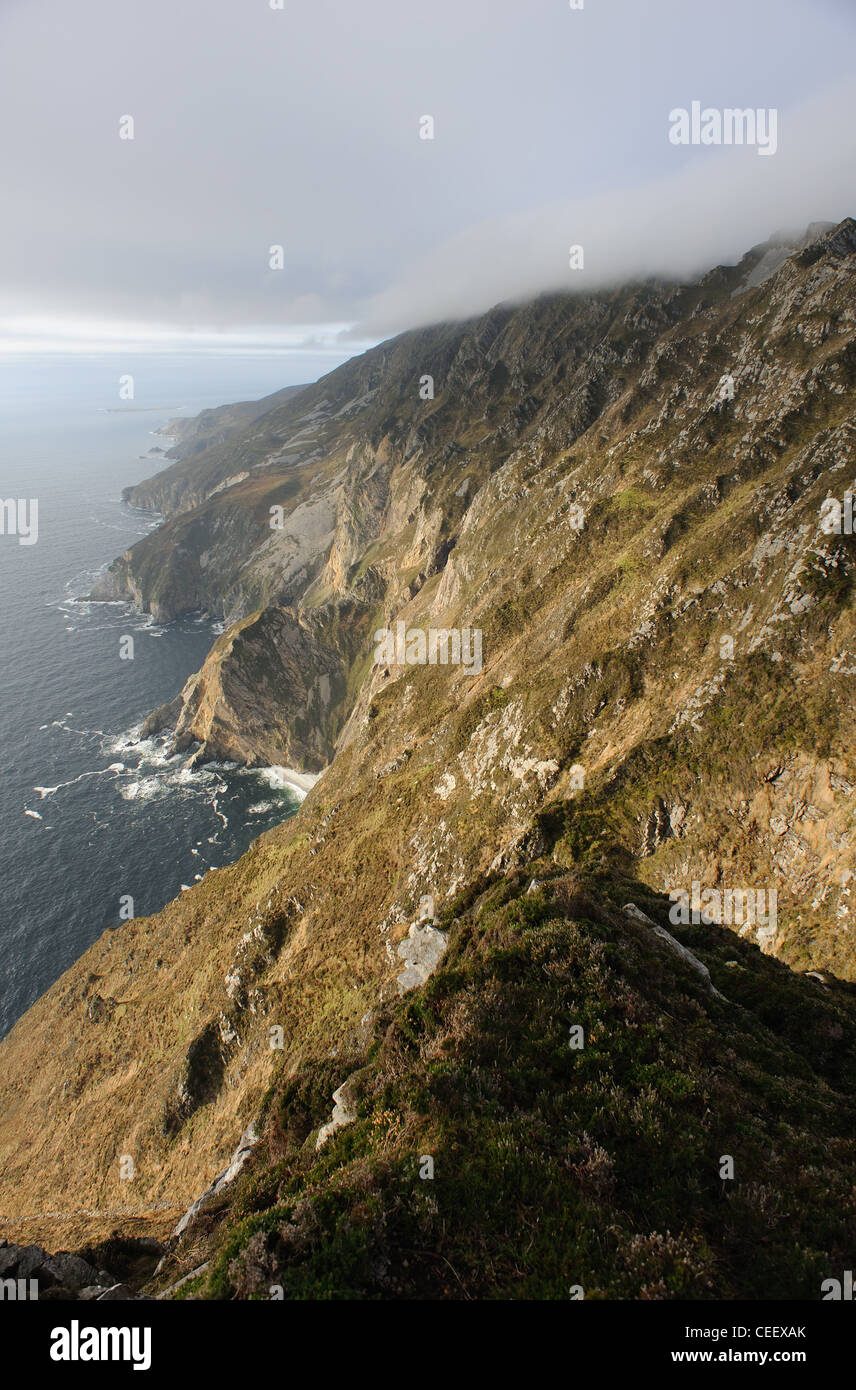 The Slieve League (Grey Mountain) cliffs, situated on the West coast of ...