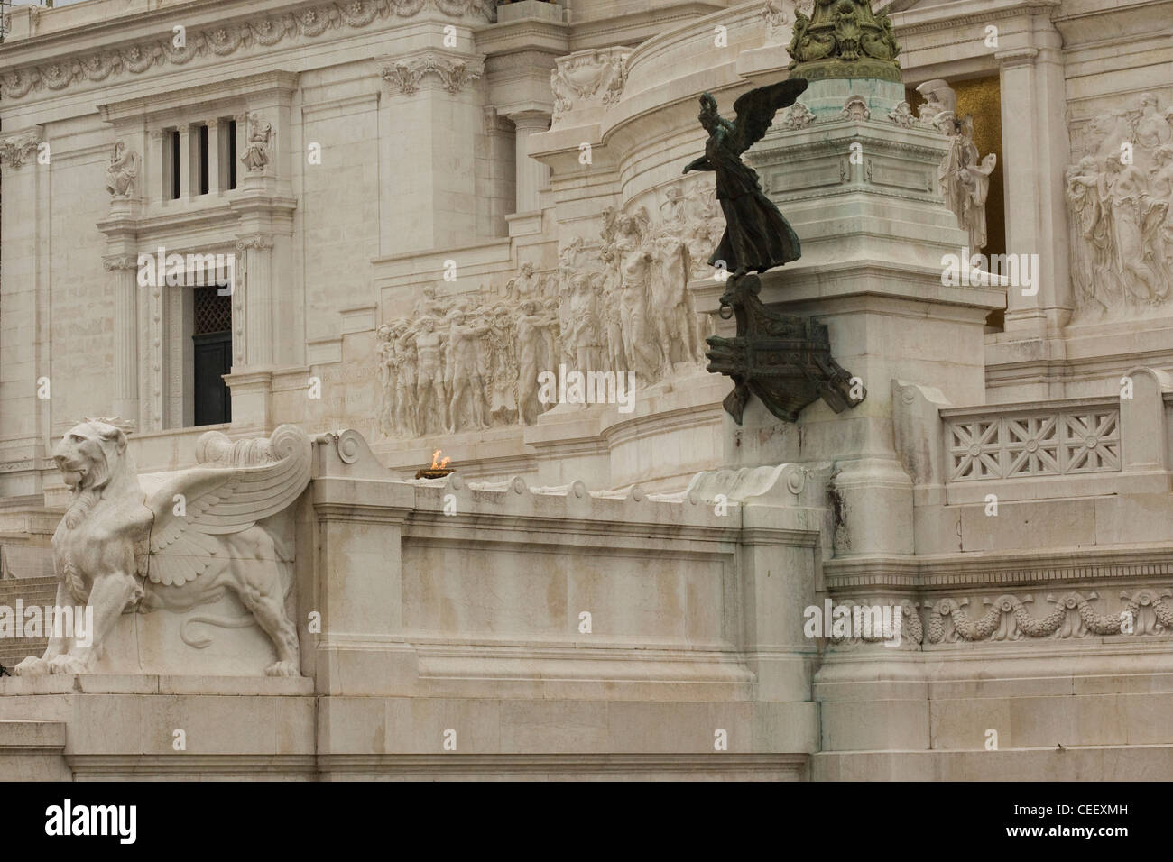 Enormous white marble monument tribute to the first King of a united ...