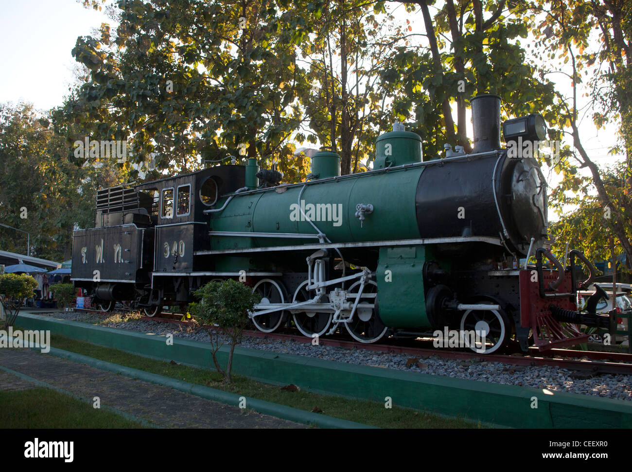 Old Steam Train Engine Railway Station Chiang Mai Thailand Stock Photo ...