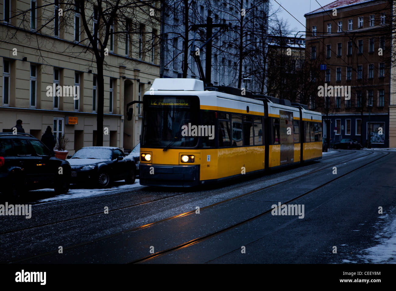 Tram 12 Prenzlauer Berg, Berlin. BVG Trams are a major feature of the ...