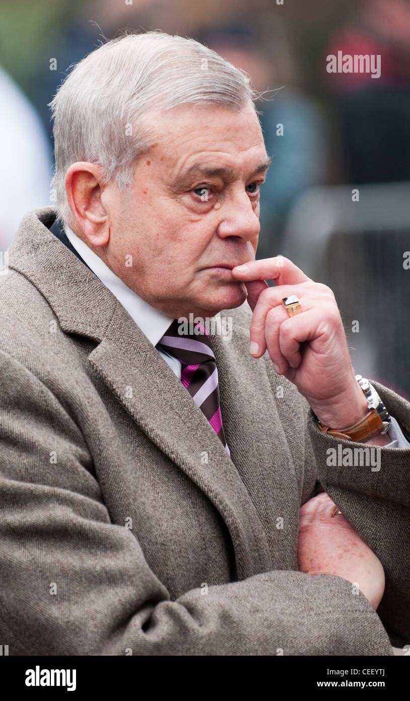 Former cricket umpire Dickie Bird nervously awaiting the arrival HRH ...