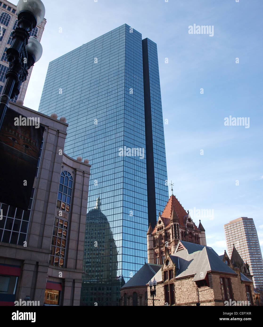 Angled view of tower on State Street in Boston Stock Photo - Alamy