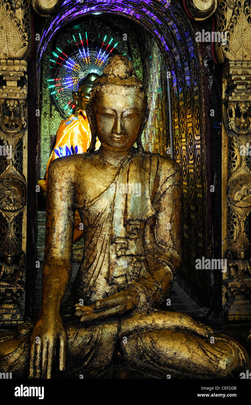 statue statues buddha buddhist gold leaf cover covered buddhism ...