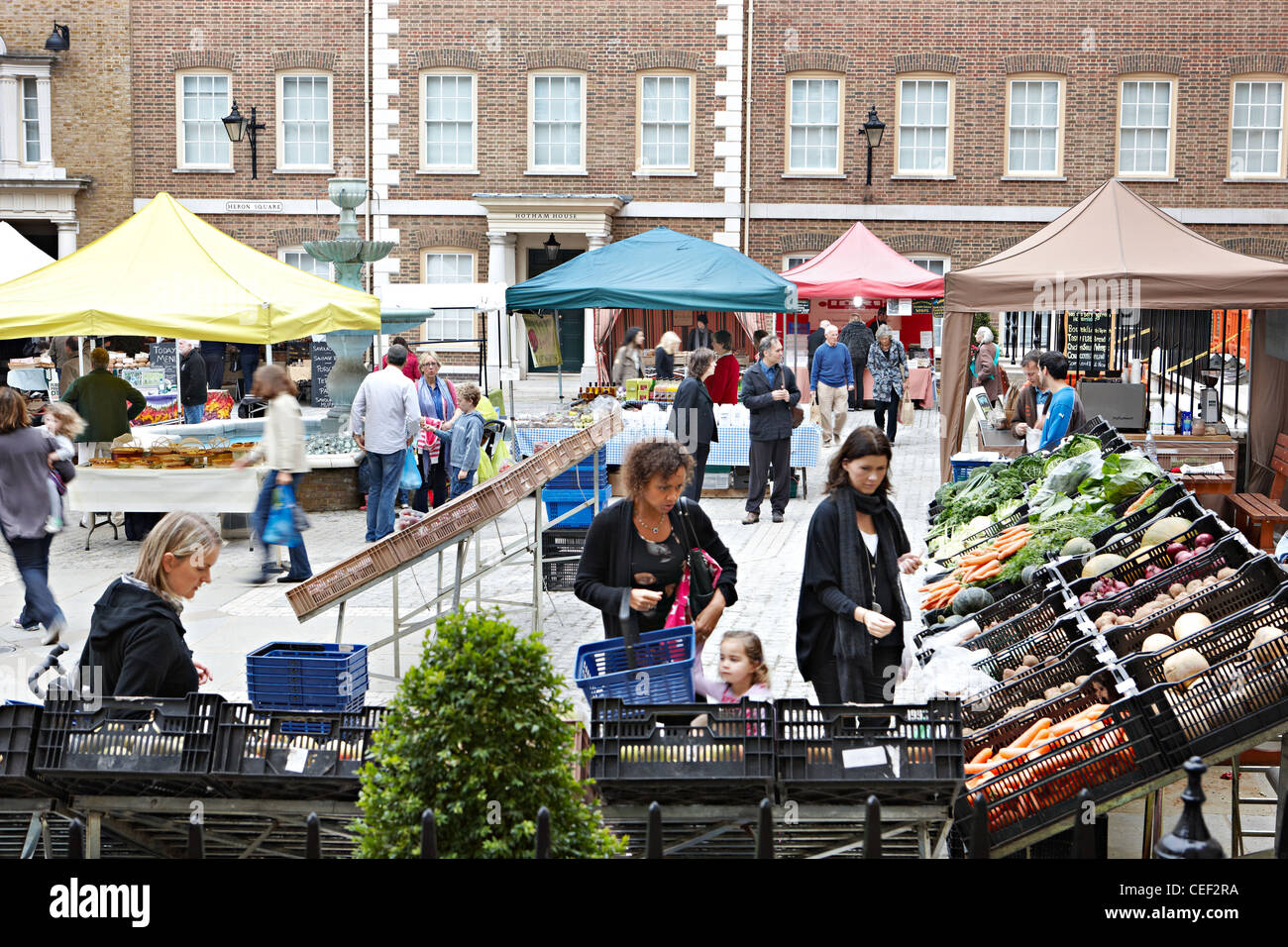 Richmond farmers market view Stock Photo - Alamy