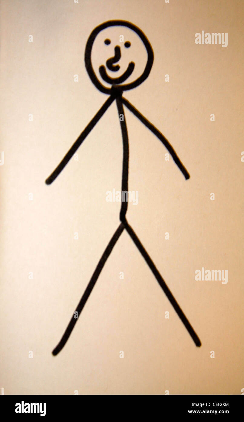 Happy stick figure hi-res stock photography and images - Alamy