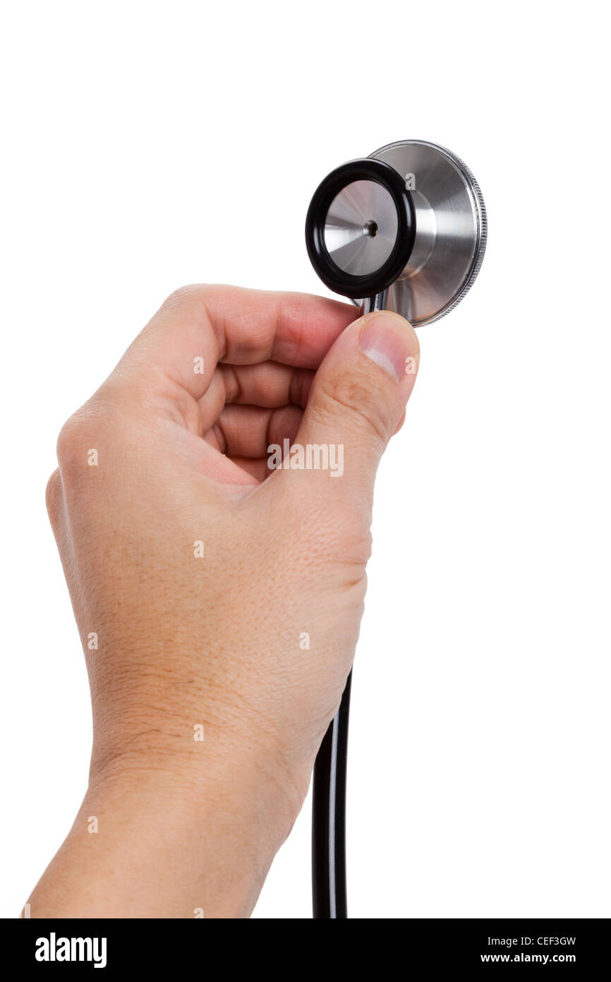 Hand holding a Medical Stethoscope close up Stock Photo - Alamy