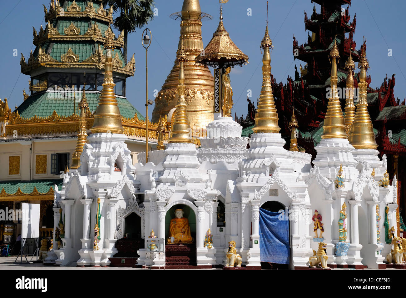 mini small white stupa stupas buddhist shrine buddhism Shwedagon Pagoda ...
