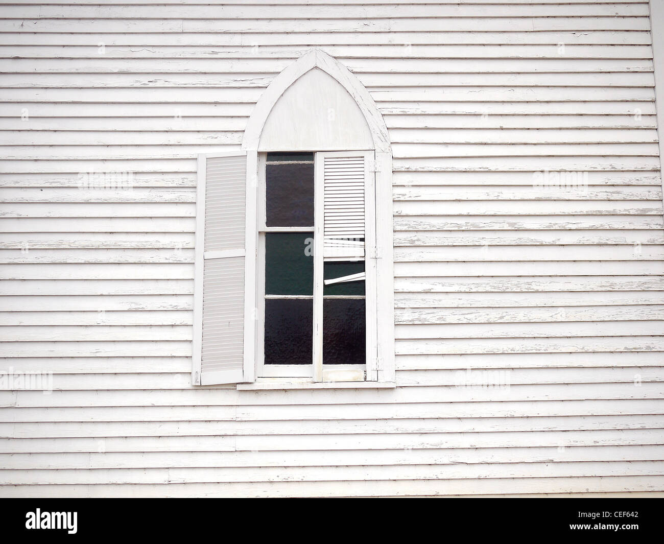 Shutter worn on an old country church in East Texas Stock Photo - Alamy