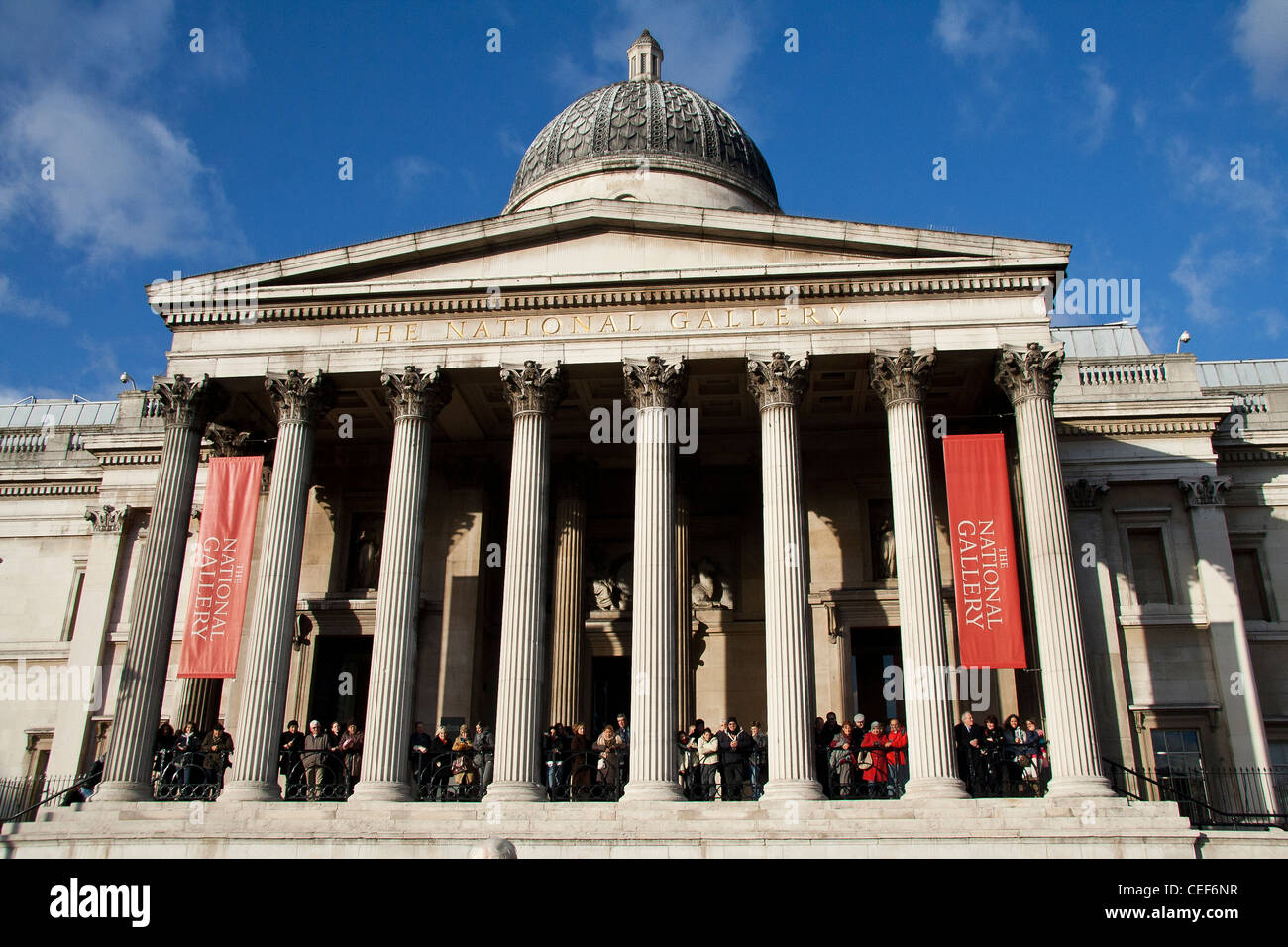 The National Gallery with lots of people Stock Photo - Alamy
