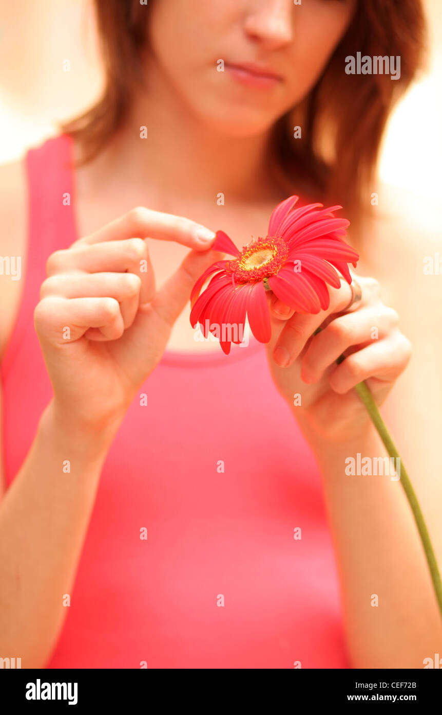 Flower of sadness in love hi-res stock photography and images - Alamy