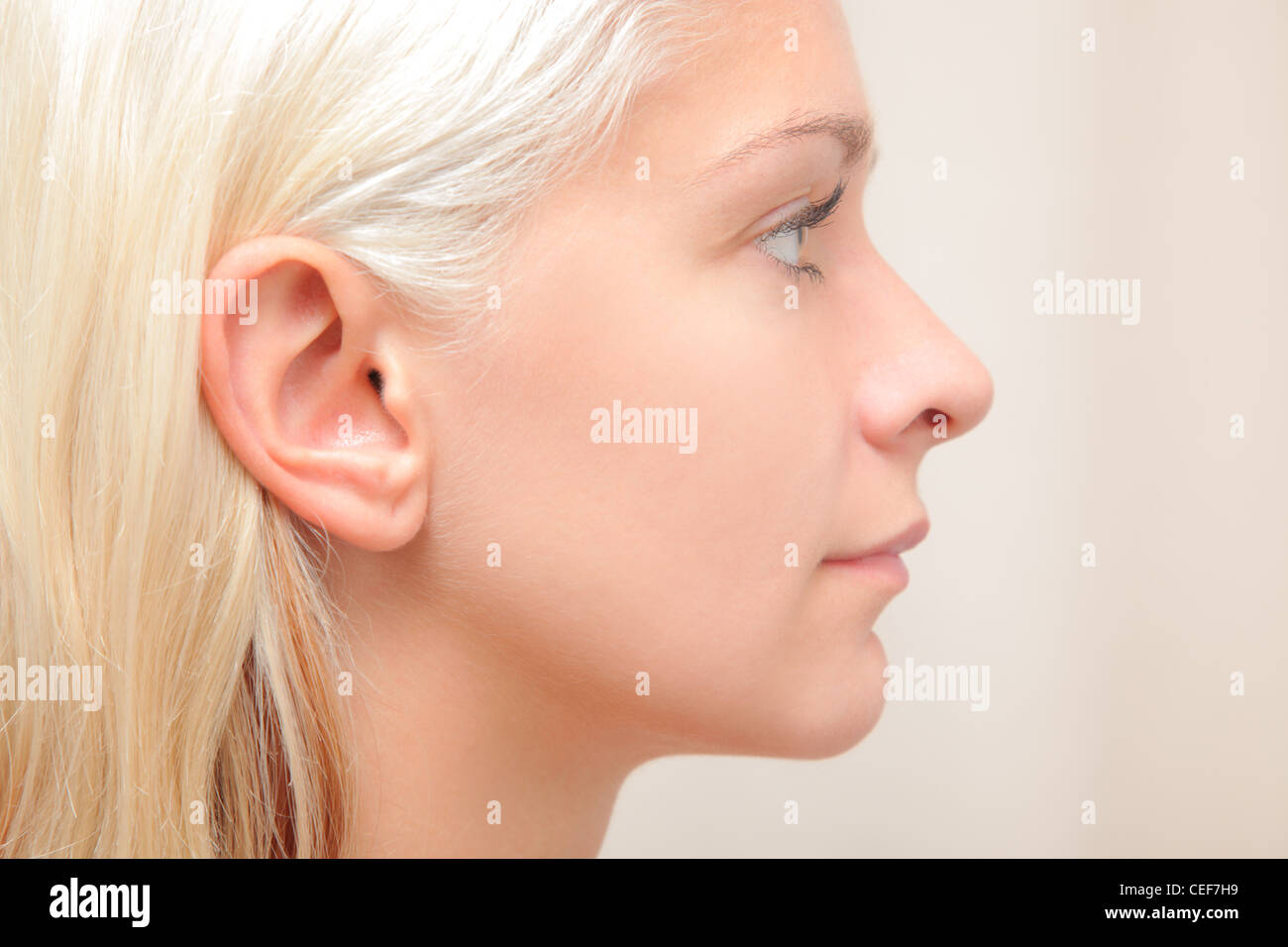Female ear profile hi-res stock photography and images - Alamy