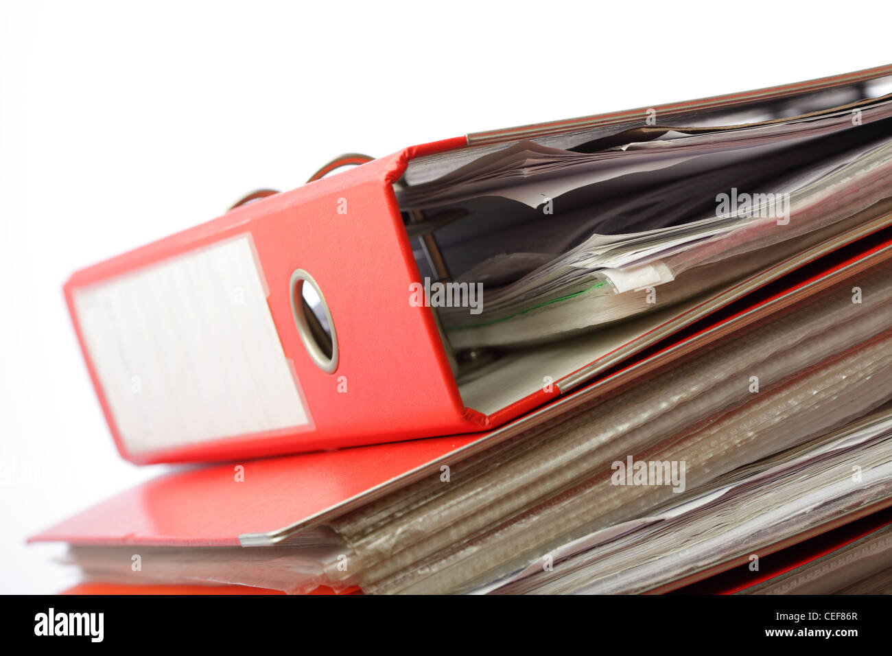 stack file Office folder on white background Stock Photo - Alamy