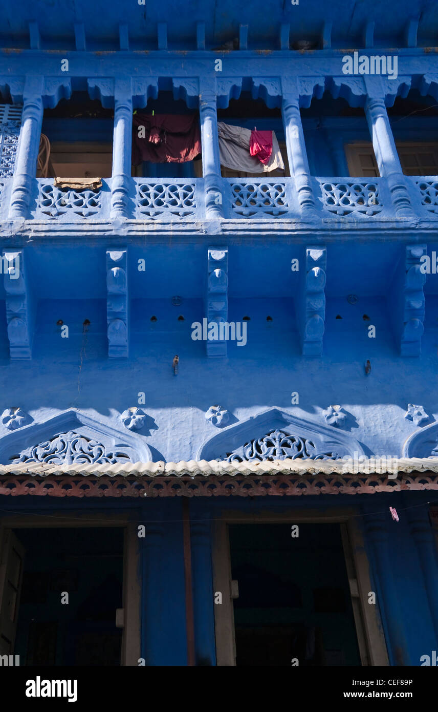 Traditional blue painted house, Jodphur, Rajasthan, India Stock Photo ...