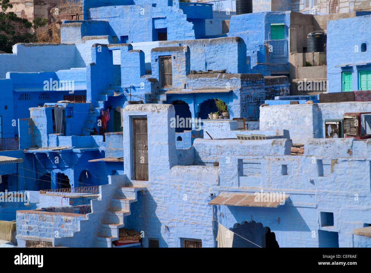 Traditional blue painted house, Jodphur, Rajasthan, India Stock Photo ...