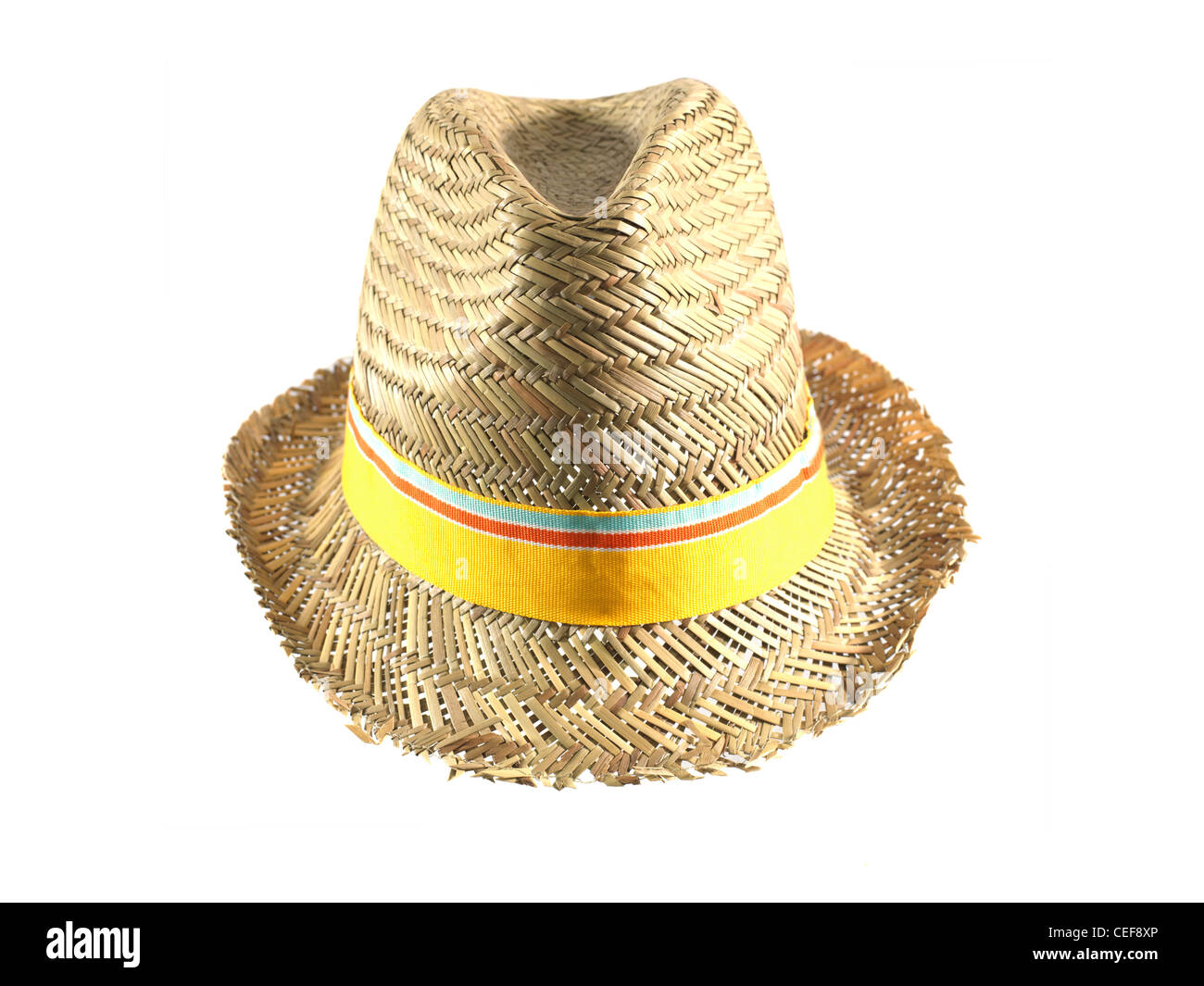 A straw hat isolated against a white background Stock Photo - Alamy