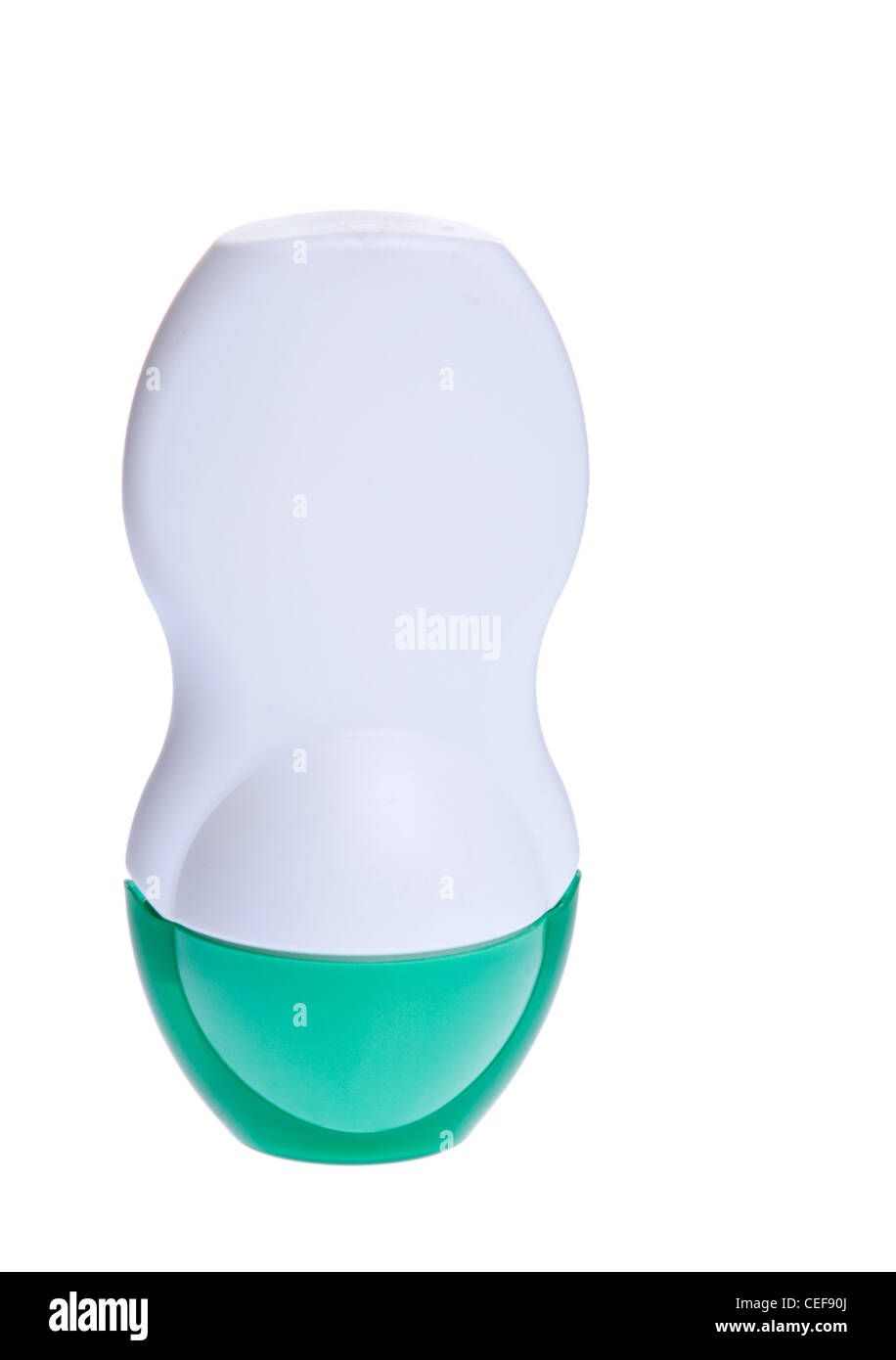 white and green roll-on deodorant bottle isolated on white background ...