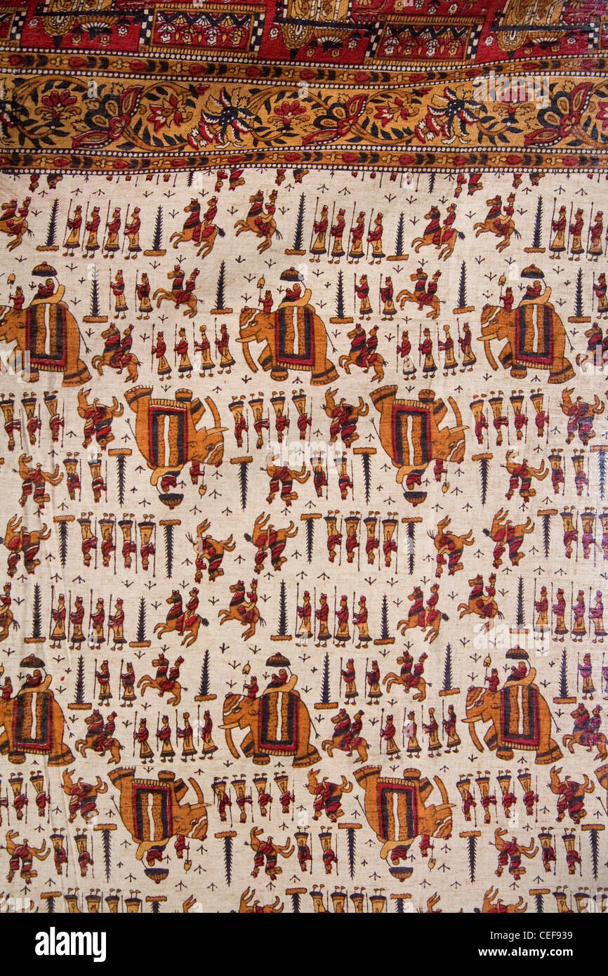 Fabric with stamped patterns, Jaipur, Rajasthan, India Stock Photo - Alamy